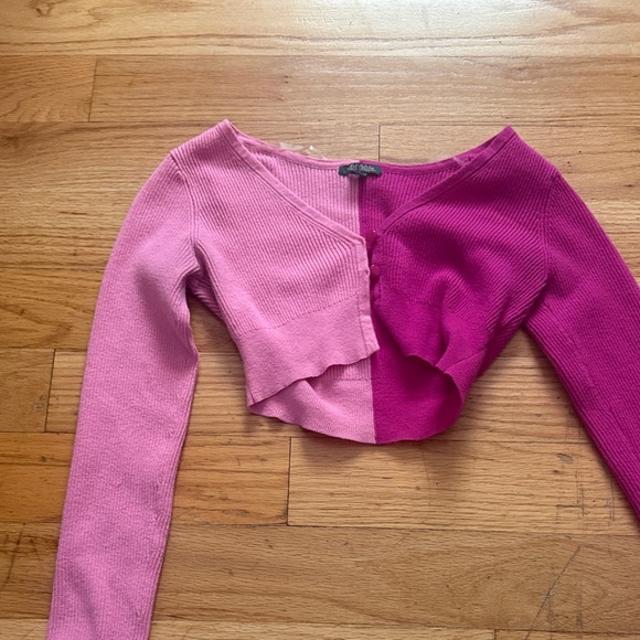 Tops | Colorblock Pink And Purple Womens Top | Poshmark